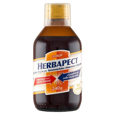Herbapect syrop 240 g syrop na kaszel suchy i mokry ułatwia