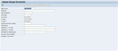 HSMR03 SAP Tcode EHS Change Document Haz Substance Master