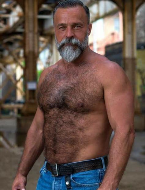 Pin By Mark Watkins On Tattoos Beards Grey Hair Scruffy Men Hairy Chested Men Hairy Men