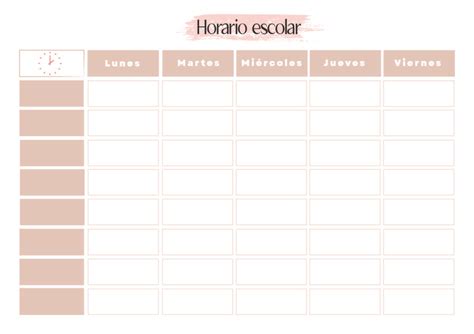 Más de 100 plantillas de horario y jornada escolar para organizarte