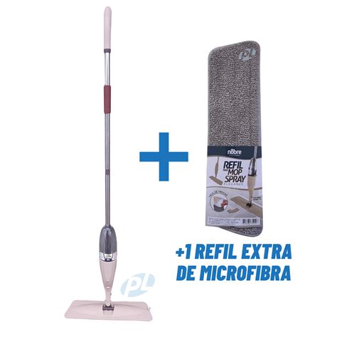 Mop Spray Vassoura Mágica Rodo Inteligente Nobre 1 Refil Extra