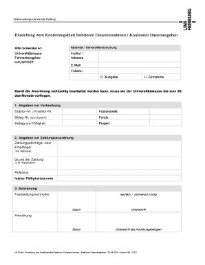 Ausfüllbar Online zuv uni freiburg Bitte rcksenden an Fax Email Drucken