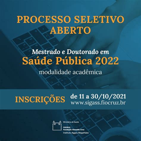 Aberta Sele O Para Mestrado E Doutorado Em Sa De P Blica