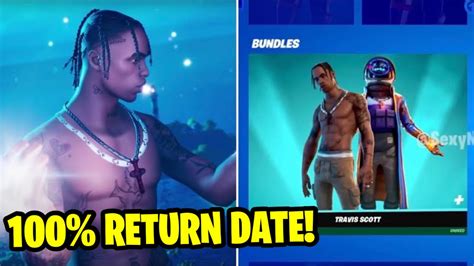 TRAVIS SCOTT SKIN RETURN RELEASE DATE In Fortnite Item Shop Travis