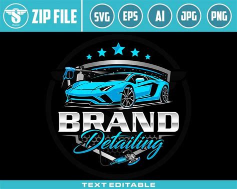 Auto Detailing Car Logo Template Car Detailing Services Logo Etsy