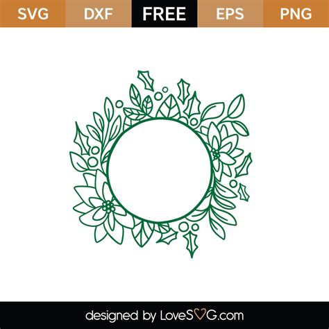 Free Monogram Frame SVG Cut File Lovesvg