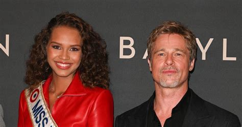 Indira Ampiot Miss France 2023 et Brad Pitt à la première du film