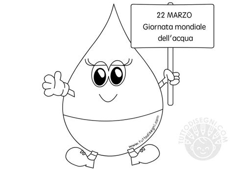 Marzo Giornata Mondiale Dell Acqua Disegno Goccia Tuttodisegni
