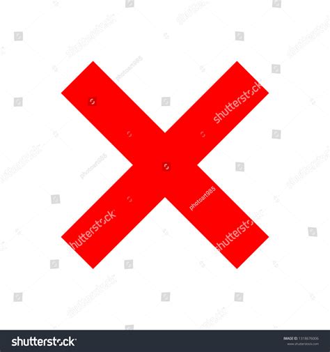 Check Marks Red Cross Icon Simple Vector De Stock Libre De Regal As