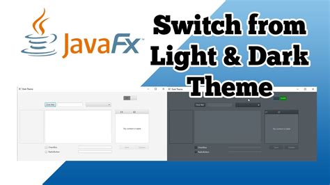 JavaFX Tutorial Switching Theme Light And Dark YouTube