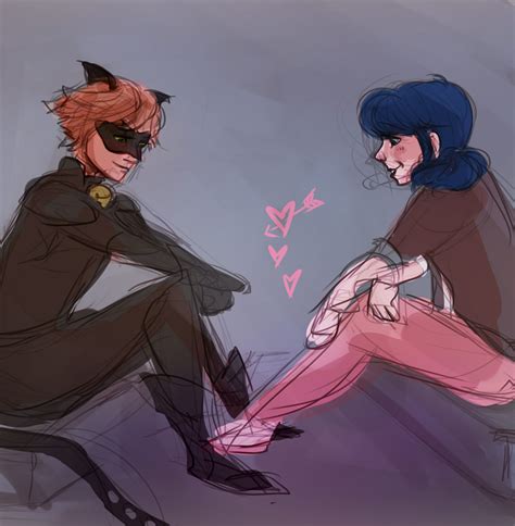 Chat Noir And Marinette Miraculous Ladybug Fan Art 41457380 Fanpop