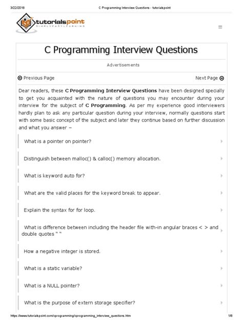 c programming interview questions pdf c programming language pointer computer programming