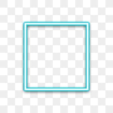 Neon Azul Foto Frame Blue Neon Lights Light Board Simple Borders