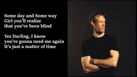 Randy Travis It S Just A Matter Of Time LYRICS YouTube