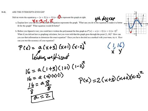 writing the equation of a polynomial function math showme