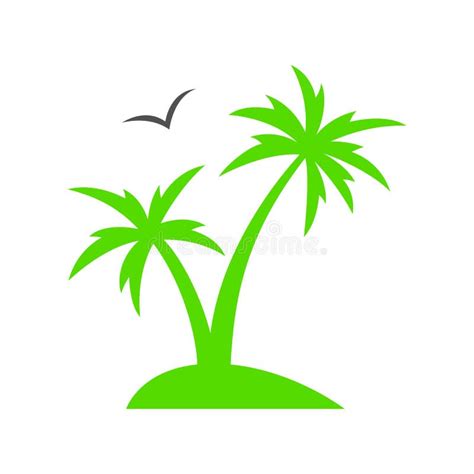 Palmera Tropical Playa Del Verano Silueta De La Palmera Ilustración Del