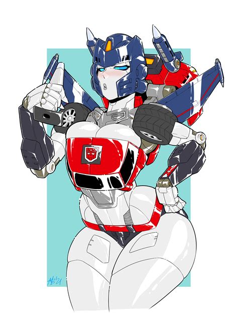 mad project road rage transformers transformers highres 1girl breasts female focus