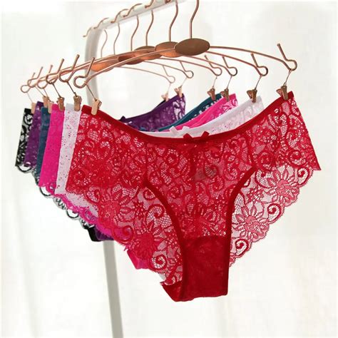 1 Pc Spring Summer Sexy Women S Panties Transparent Underwear Floral