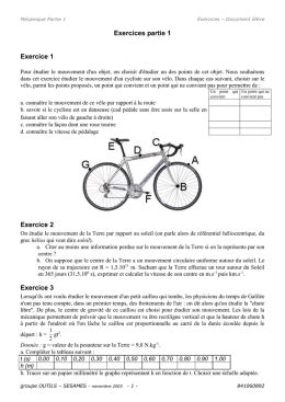 Relativite Du Mouvement Seconde Exercices Corriges