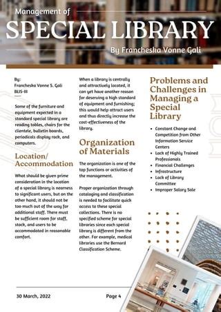 Special Library Management PDF
