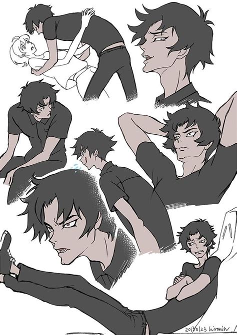 Akira Fudo Miki Makimura Arte Del Personaggio Arte Dell
