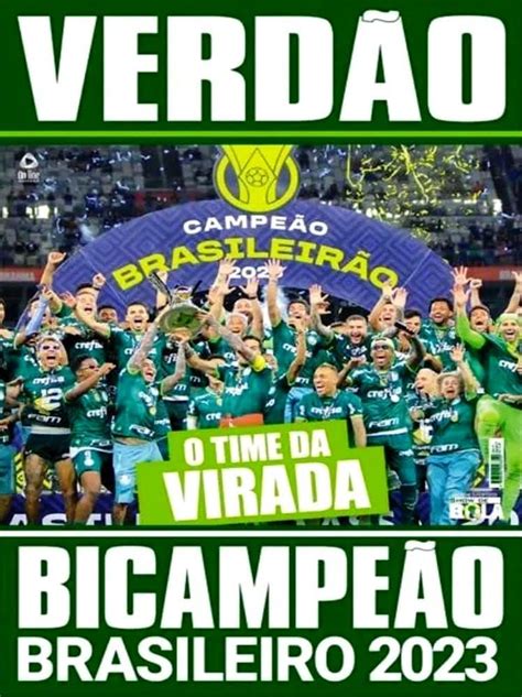 Revista Pôster Placar Palmeiras Só dá Verdão Bicampeão Paulista 2023