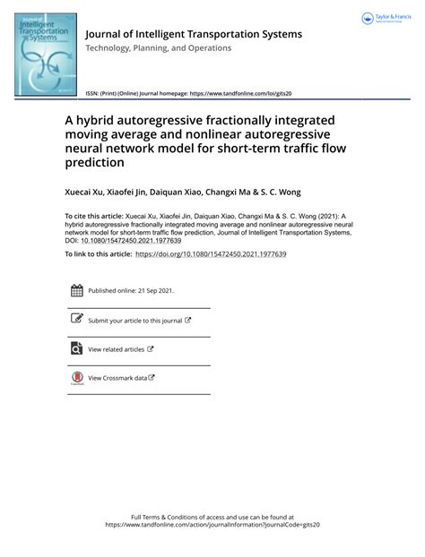 pdf a hybrid autoregressive fractionally integrated moving average and nonlinear