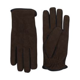 Kiton Brown Leather Suede Gloves IsuiT