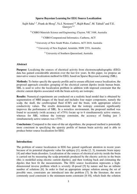 pdf sparse bayesian learning for eeg source localization
