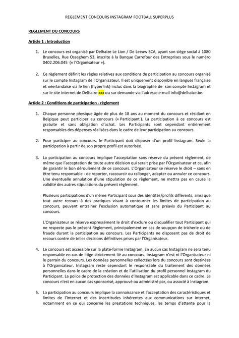 Belgium PDF FR Règlement de concours Superplus Football Page 1