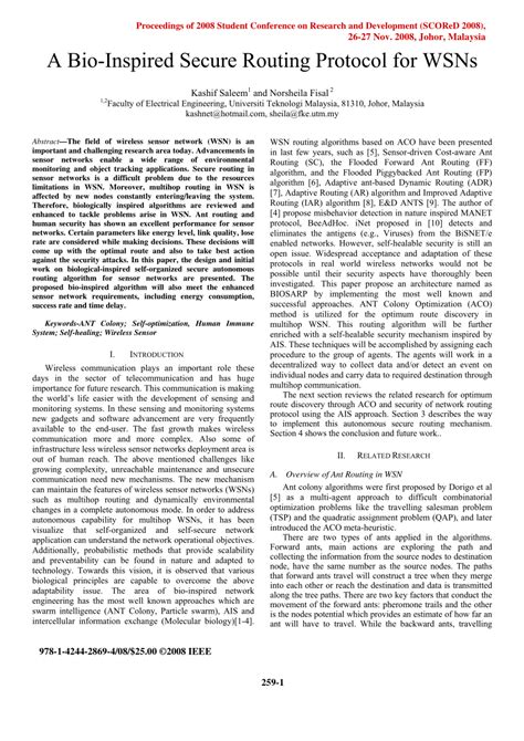 pdf a bio inspired secure routing protocol for wsns