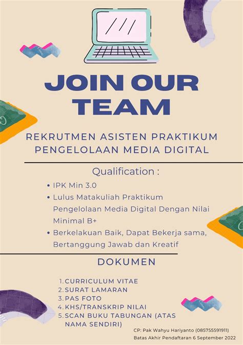 Rekrutmen Asisten Praktikum PII Semester Ganjil 2022 2023 Program