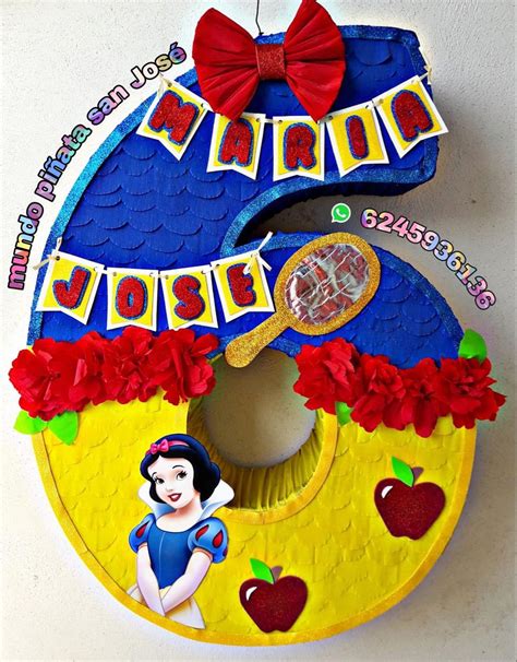 Piñata Blancanieves en 2023 Piñata de blanca nieves Piñatas