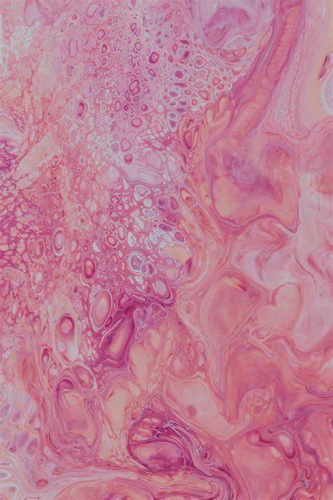 Stains Bubbles Texture Liquid Pink Abstraction HD Phone Wallpaper