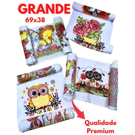 Kit Pano de Prato Grande Legítimo Original Pé De Galinha Premium