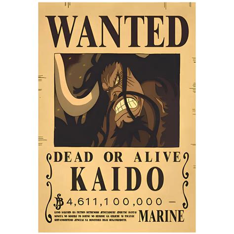 One Piece Wanted Poster Wanted Kaido Bounty Onepiecefans Store