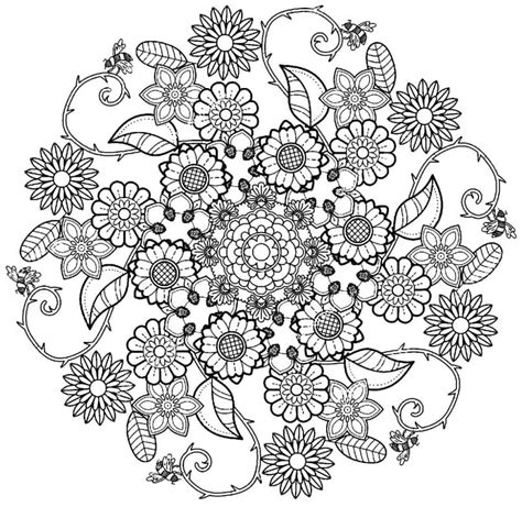 Lotus Flower Mandala Coloring Pages Best Flower Site