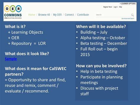 ppt what is it learning objects oer repository lor what does it look like sample