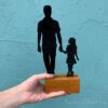 Troféu Silhueta Família Pai e Filha Vivian Chiabay
