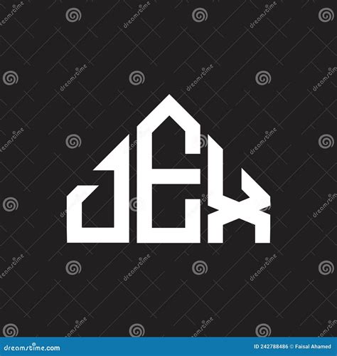 Dex Letter Logo Design On Black Background Dex Creative Initials Letter Logo Concept Stock