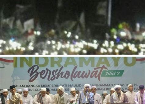 Ribuan Warga Indramayu Bersholawat Bareng Habib Syech Bin Abdul Qodir