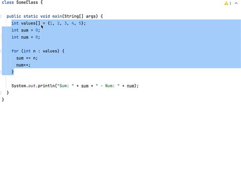 Extract Method Intellij Idea Documentation