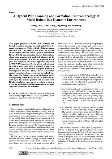 pdf a hybrid path planning and formation control strategy of multi robots in a dynamic environment