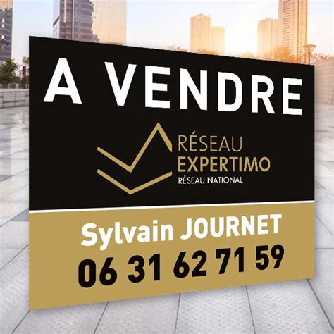 Panneau immobilier agence personnalisé à vendre vendu à louer loué
