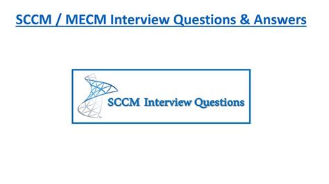 MECM SCCM Administrator L2 L3 Interview Questions And Answers YouTube