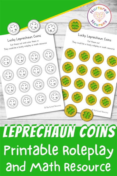 Printable Leprechaun Coins St Patrick S Day Dramatic Play Or Math