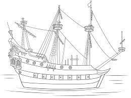 Barco Pirata Capitán Garfio para colorear imprimir e dibujar
