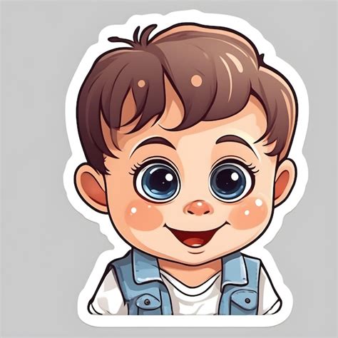 Premium Photo Cute And Adorable Boy Illustration Sticker