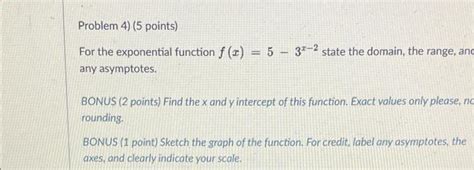 solved problem 4 5 points for the exponential function f