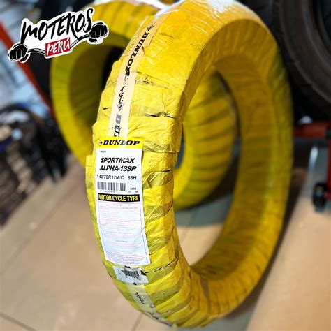 Llantas Dunlop SPORTMAX Alpha 13SP Pistera MOTEROSPERÚ